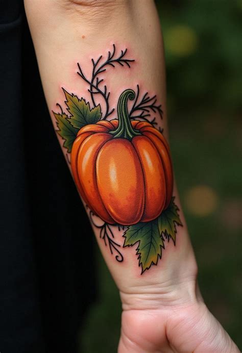 Stunning Pumpkin Tattoo Design Ideas