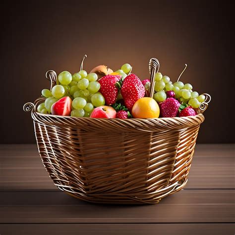 Premium Ai Image Healthy Food Basket