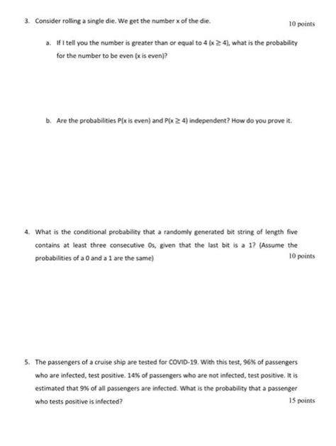 Solved B Are The Probabilities P X Is Even And P X Chegg