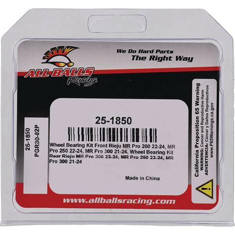 Wheel Bearing Kit No 25 1850 All Balls Racing