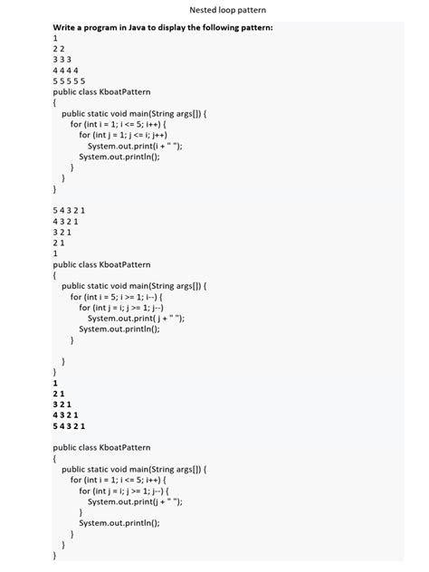 Nested Loop Pattern Pdf C Systems Engineering