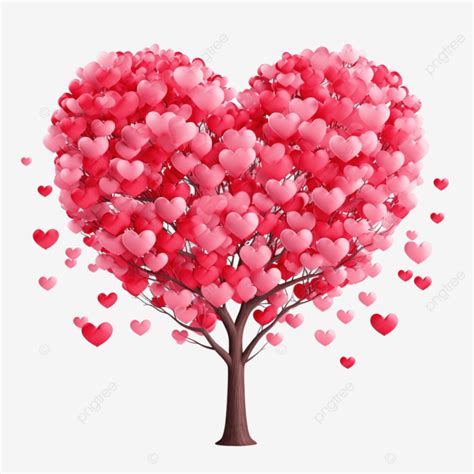 Tree With Love Hearts Love Heart Tree PNG Transparent Image And Clipart For Free Download