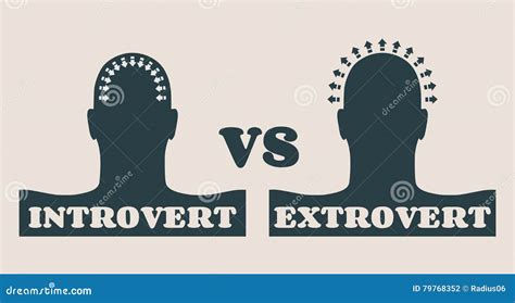 Extrovert And Introvert Metaphor Stock Vector Illustration Of Ambivert Extravert 79768352