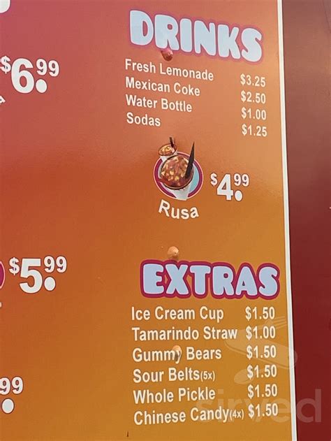 Chamoy Dreams Menu In San Antonio Texas Usa