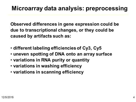 Microarray Data Pre Processing Ppt Download