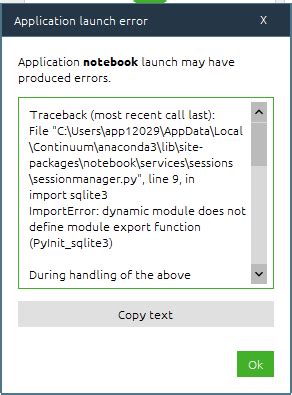 Python Importerror Dynamic Module Does Not Define Module Export Function Pyinit Sqlite