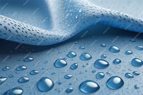 Water Droplets On Perforated Spunbond Synthetic Fiber Nonwoven Fabric