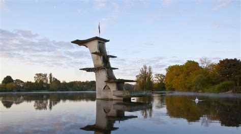 Old Diving Platform Coate Water Country Park Swindon England Stock