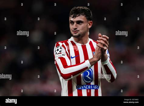 Marc Pubill Of Club Atletico De Madrid Gestures At The End Of The Uefa