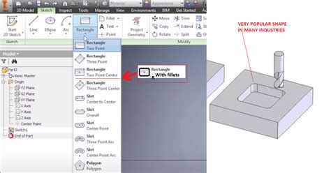 Sketch Rectangles With Corner Clearances For Milling Autodesk Community