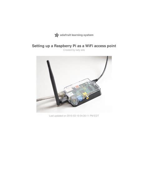 PDF Setting Up A Raspberry Pi As A Wifi Access Point DOKUMEN TIPS