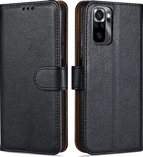 Case Collection For Xiaomi Poco M5s Phone Premium Leather Folio Flip Cover Magnetic Closure
