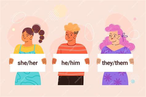 Premium Vector Hand Drawn Gender Pronouns Illustration