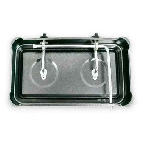 Купить Газовая настольная плита Domotec Ms 6602 на две конфорки таганок 4 4 кВт по цене 564грн