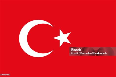 터키 국기입니다 국기의 정확한 비율 종횡비 공식 색상 벡터 일러스트 레이 션 Eps10 0명에 대한 스톡 벡터 아트 및 기타 이미지 Istock