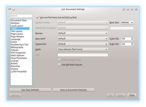 how can i use a specific font in a program listing in lyx tex