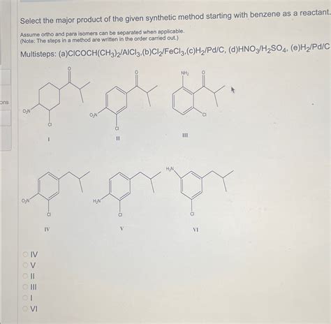 Solved Select the major product of the given synthetic | Chegg.com