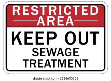 Sewage Water Warning Sign Labels Stock Vector Royalty Free 2338600561