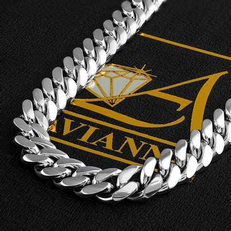 14k White Gold Solid Miami Cuban Link Chain 8 Mm Avianne Jewelers