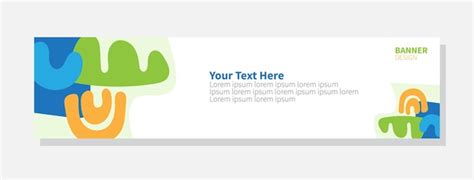 소셜 미디어 및 웹 사이트를 위한 간단한 그래픽 템플릿 배너 프리미엄 벡터