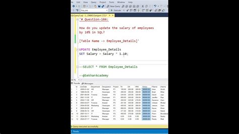 Sql Interview Question 104 Sql Mysql Sqlqueries Interview Shorts Reels Best