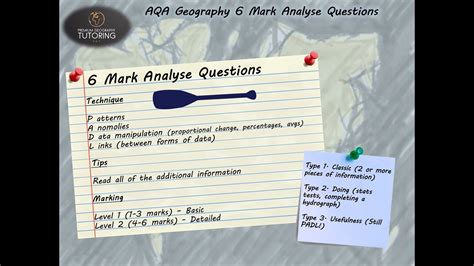 6 Mark Analyse Padl Technique Aqa A Level Geography Youtube