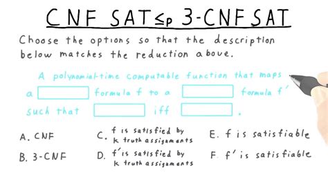 Cnf 3cnf Quiz Georgia Tech Computability Complexity Theory