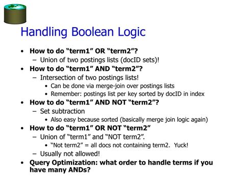 Ppt Elementary Ir Scalable Boolean Text Search Powerpoint