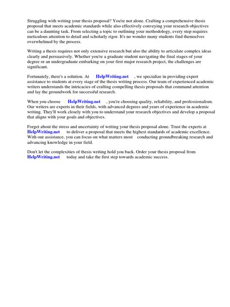 Example Thesis Proposal Format Pdf Thesis Expert