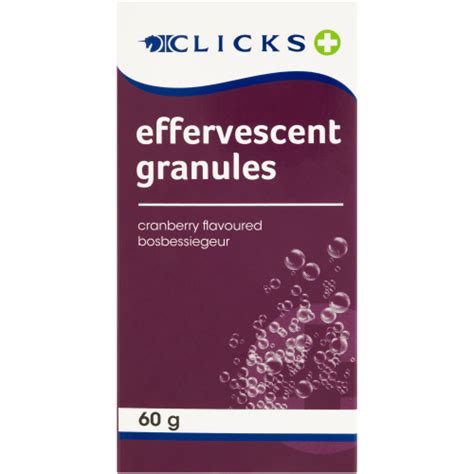 Clicks Effervescent Granules Cranberry 60g Clicks