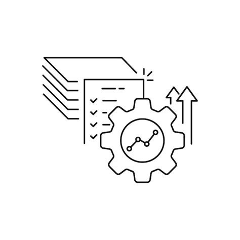 Premium Vector Automation Or Implement Icon With Thin Line Gear