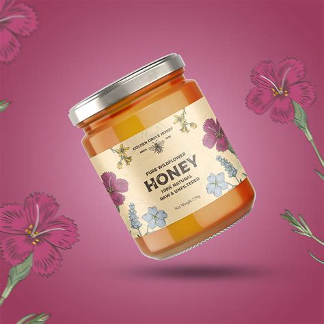 Honey Jar Label Designlabel Designpackaging Design Behance