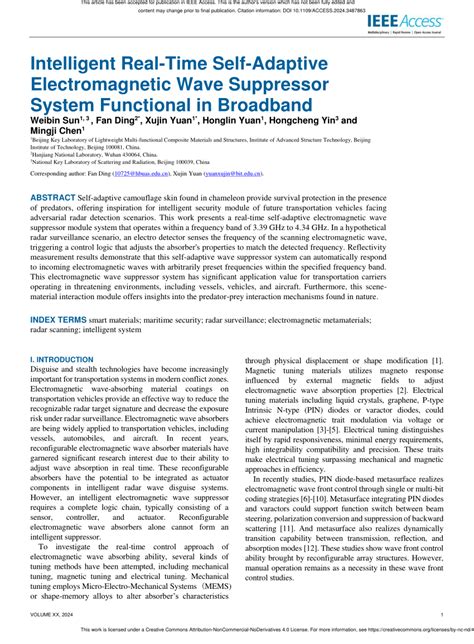 Pdf Intelligent Real Time Self Adaptive Electromagnetic Wave Suppressor System Functional In