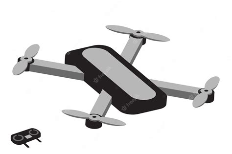 드론 일러스트 Quadcopter 프리미엄 벡터