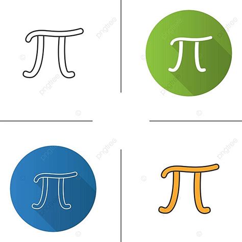 Pi Icon Radius Sign Flat Vector Radius Sign Flat Png And Vector With