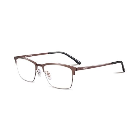 Jual Parim Eyewear Kacamata Optical Rectangle Half Cokelat Tea Terbaik