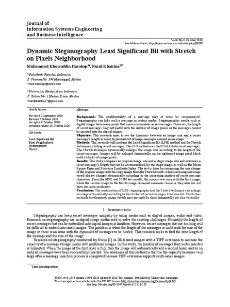 Dynamic Steganography Least Significant Bit With Stretch On Pixels
