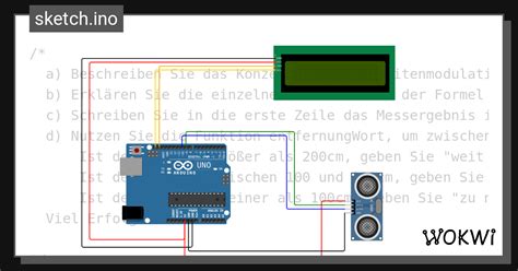 lcd abstandssensor aufgabe tk2 copy wokwi esp32 stm32 arduino simulator