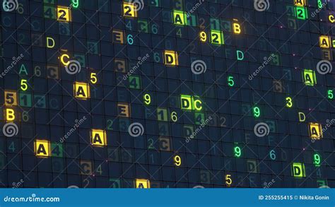 Futuristic Big Data Concept 3d Render Stock Illustration Illustration Of Technology