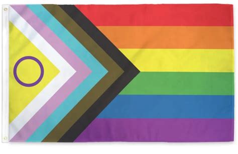 Flag Progress Pride Intersex Flag Syracuse Cultural Workers