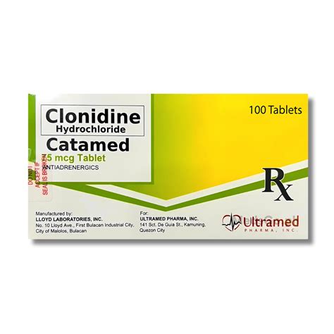 Catamed Clonidine Hydrochloride 75mcg Tablet 100s Price In The