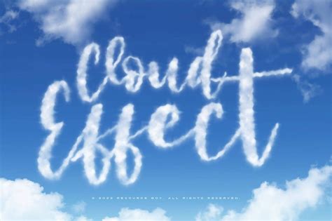 Free Cloud Text Effect Photoshop Psd Psfiles