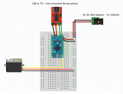 Powering Pro Mini 5V And A Servo With The Same External Power Source