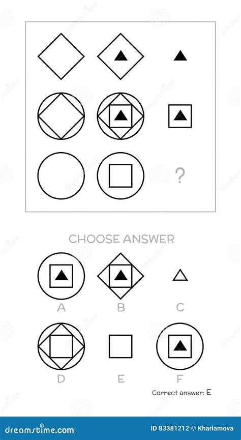 Iq Test Choose Answer Stock Vector Illustration Of Choose 83381212