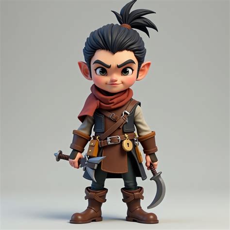 3d Rogue Character Design Stable Diffusion Online