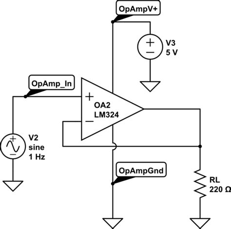 Operational Amplifier Does The CircuitLab Simulation Ignore OpAmp Power Rail Current