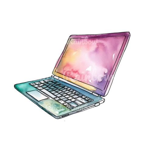 Laptop Clipart 12 Laptop Png Laptop Watercolor Laptop Printable Laptop Illustration Laptop
