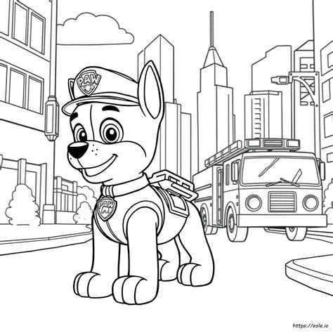 Dibujos Para Colorear De Chase De Paw Patrol