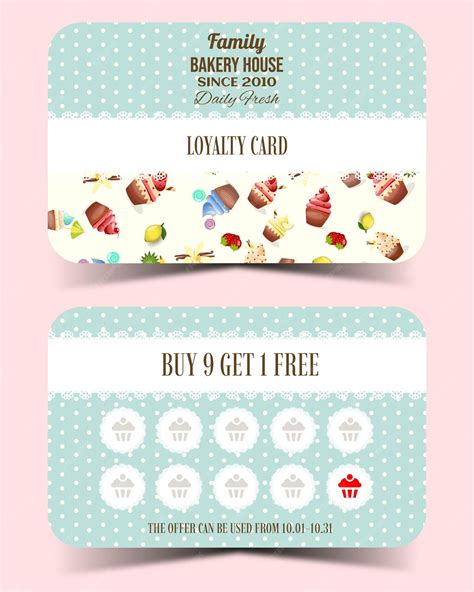Valor De Lealtad Tarjeta De Pastel De Panadería Dulce En Ilustración