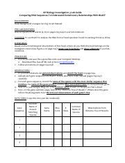 Investigation Lab Guide V S Pdf AP Biology Investigation Lab Guide Comparing DNA